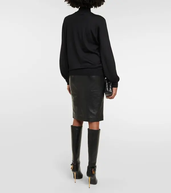 TOM FORD Cutout Cashmere And Silk Turtleneck Sweater