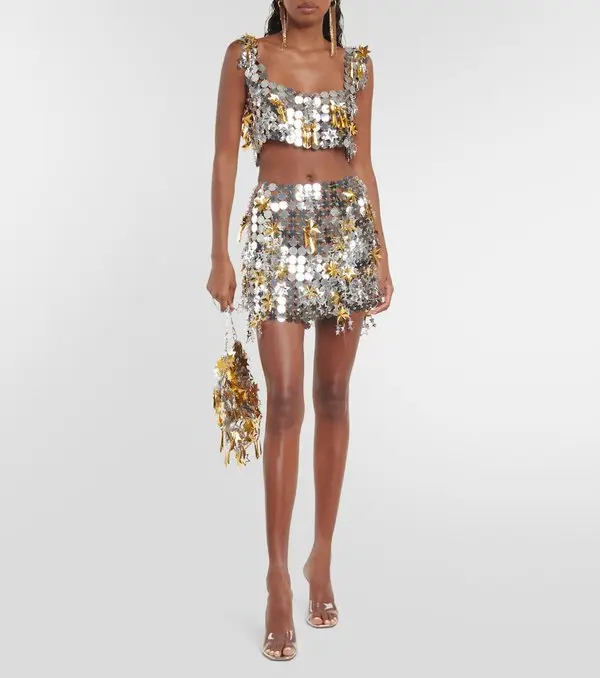 Rabanne Embellished Miniskirt