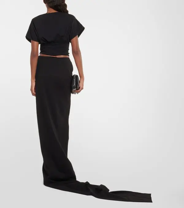 Rick Owens Cotton Maxi Skirt
