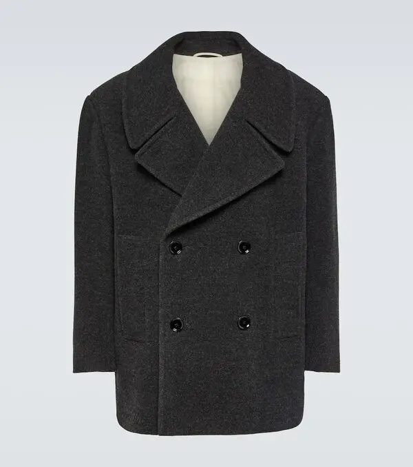 LEMAIRE Double-breasted Wool Peacoat