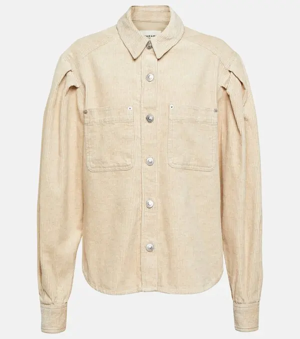 MARANT ETOILE Renata Corduroy Shirt Jacket - Beige
