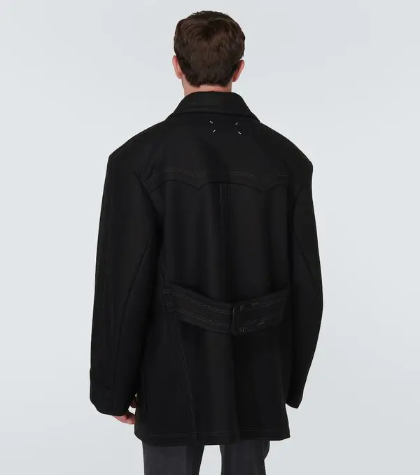 MAISON MARGIELA Wool-blend Pea Coat