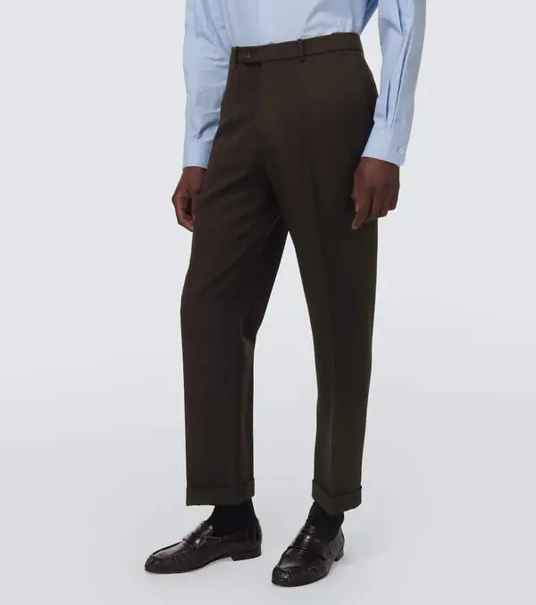 THE ROW Seth Straight Wool Pants