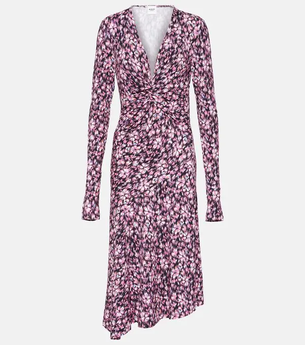 MARANT ETOILE Lania Printed Jersey Midi Dress - Multicoloured
