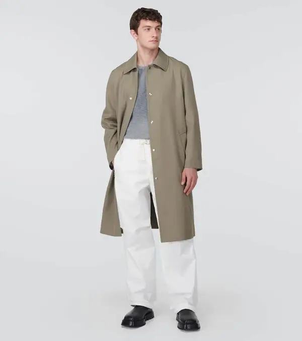 JIL SANDER Wool Car Coat - Grey