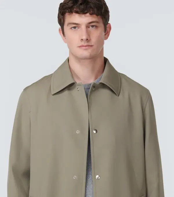 JIL SANDER Wool Car Coat - Grey