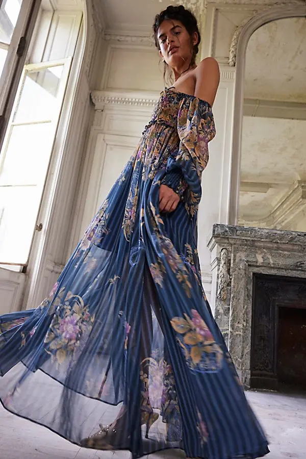 chinese dress ladies Angel Eyes Embriodered Maxi Dress main image 0