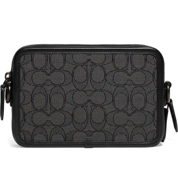 COACH Charter Signature Jacquard & Leather Crossbody Bag