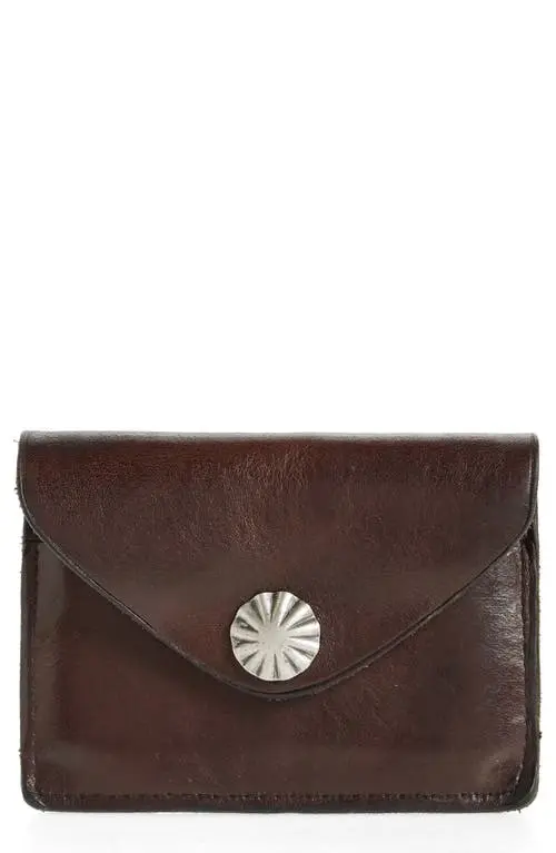 Double Rl Leather Wallet - Dark Brown