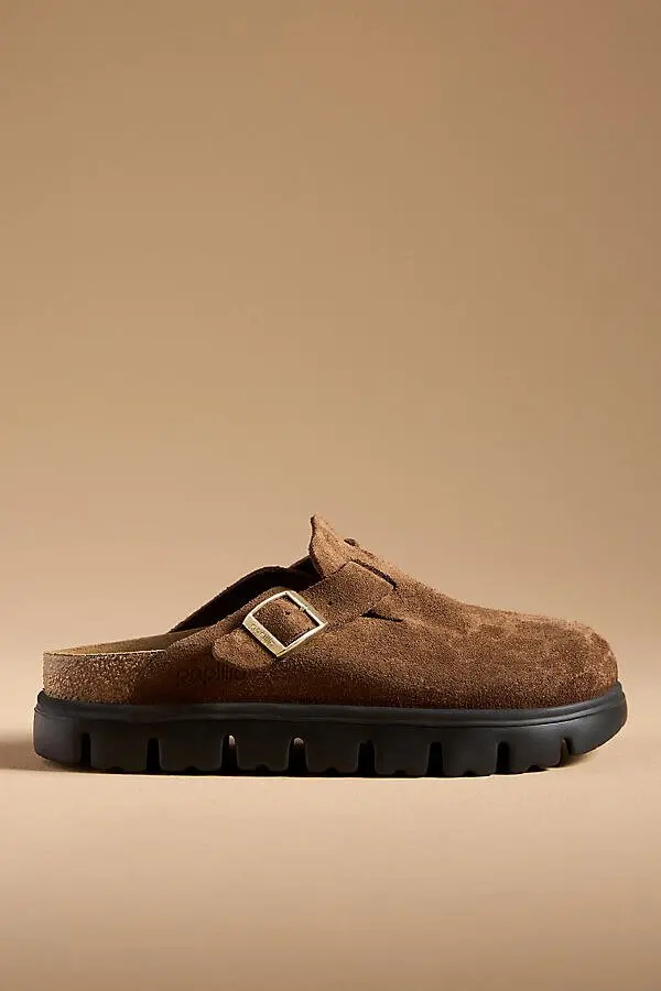 BIRKENSTOCK Boston Chunky Clogs - Dark Tea