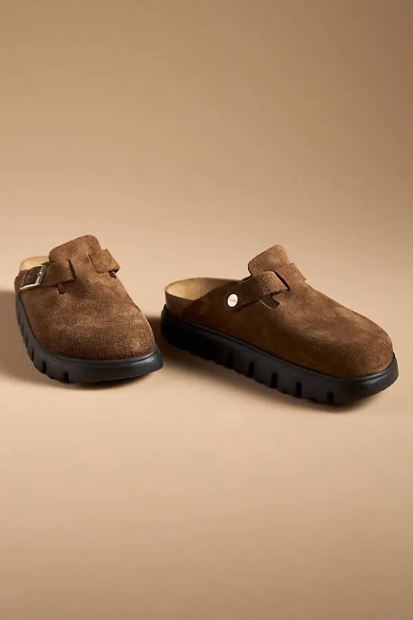 BIRKENSTOCK Boston Chunky Clogs - Dark Tea