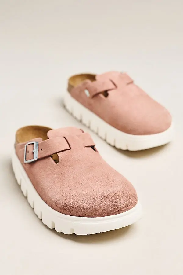 BIRKENSTOCK Boston Chunky Clogs - Pink Clay