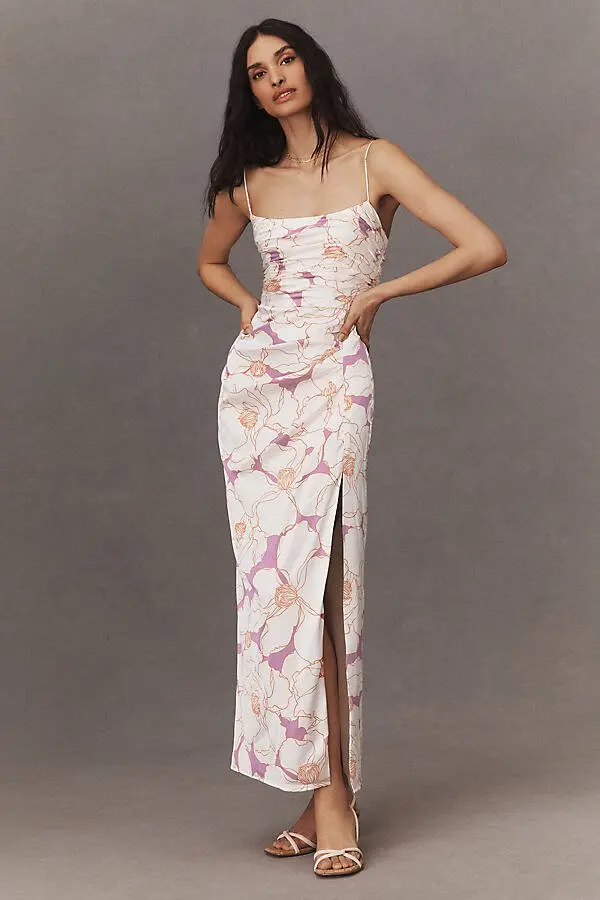 chinese dress ladies Amazon.com: houstil Women's Ruched Wedding Guest Dress Strap Bodycon V Neck  Backless Party Maxi Cocktail Dress(Red XS) : Clothing, Shoes & Jewelry