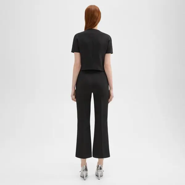 Theory Cropped Kick Pant - Black