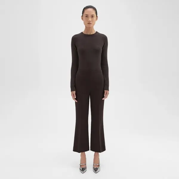 Theory Cropped Kick Pant - Mink