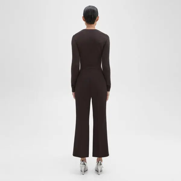 Theory Cropped Kick Pant - Mink