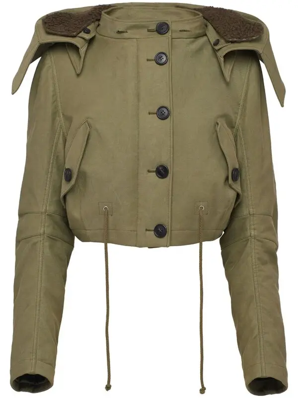 Prada Cropped Hooded Jacket