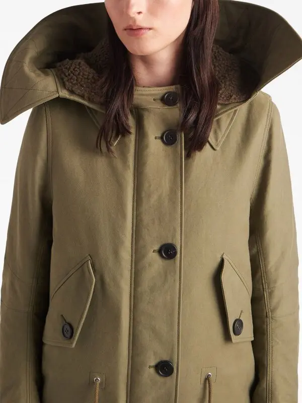 Prada Single-breasted Long Coat - Green