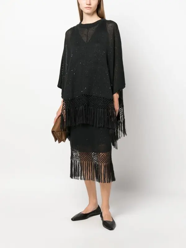 Brunello Cucinelli Sequin-embellished Knitted Blouse