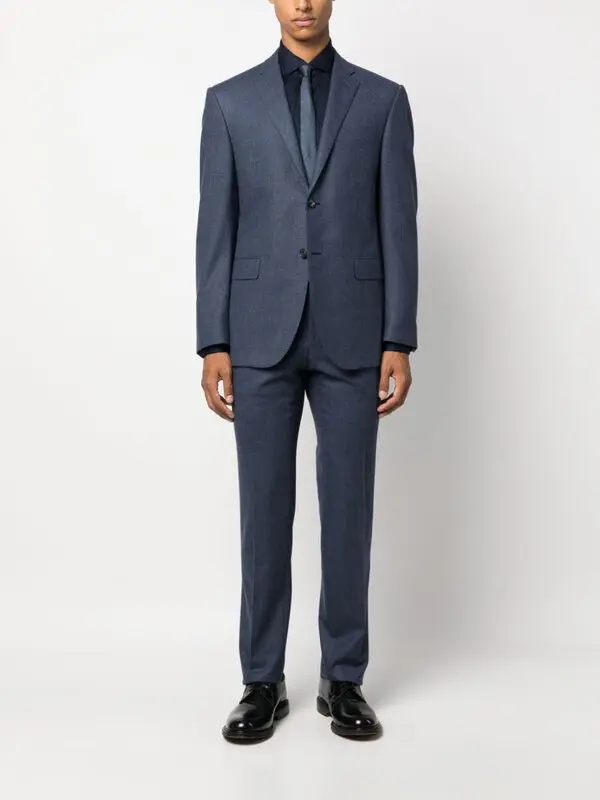 Corneliani Classic-collar Cotton Shirt - Blue