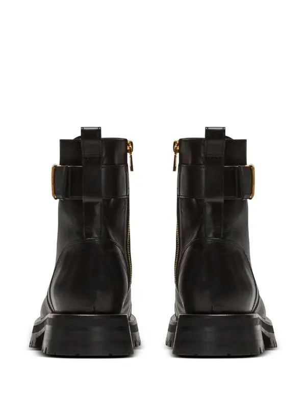 Balmain Romy Lace-up Leather Boots
