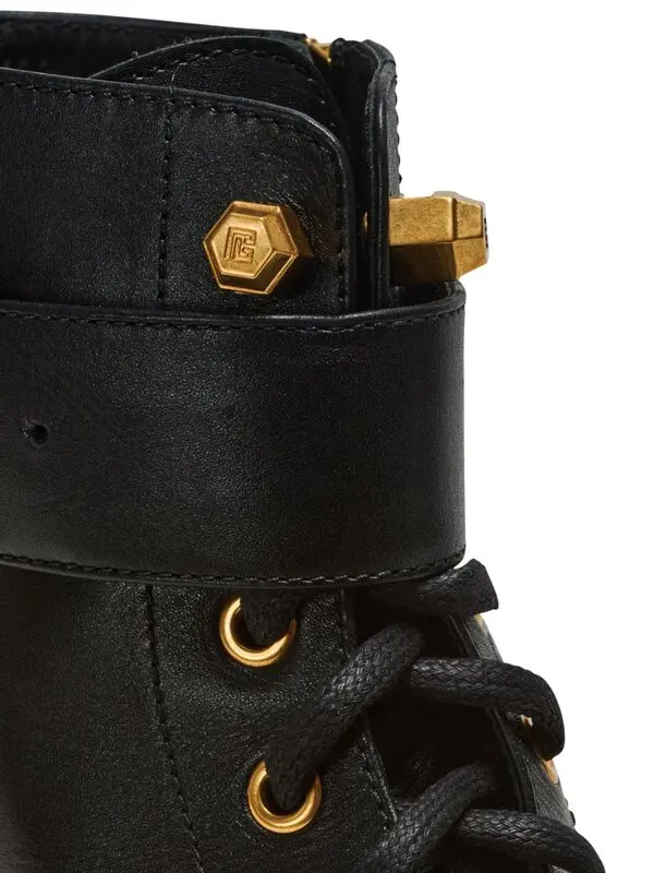 Balmain Romy Lace-up Leather Boots