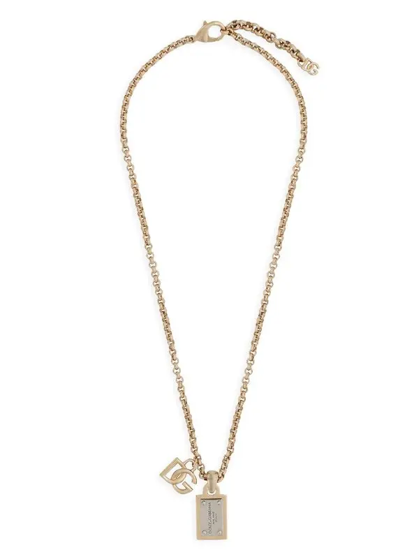 Dolce & Gabbana Logo-lettering Chain Necklace - Gold