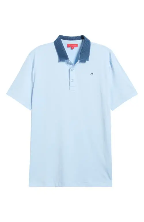 REDVANLY Darby Contrast Collar Performance Golf Polo - Arctic