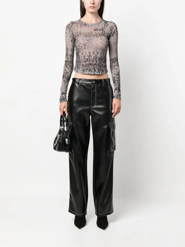 Philosophy Di Lorenzo Serafini Low-rise Flared Cargo Trousers
