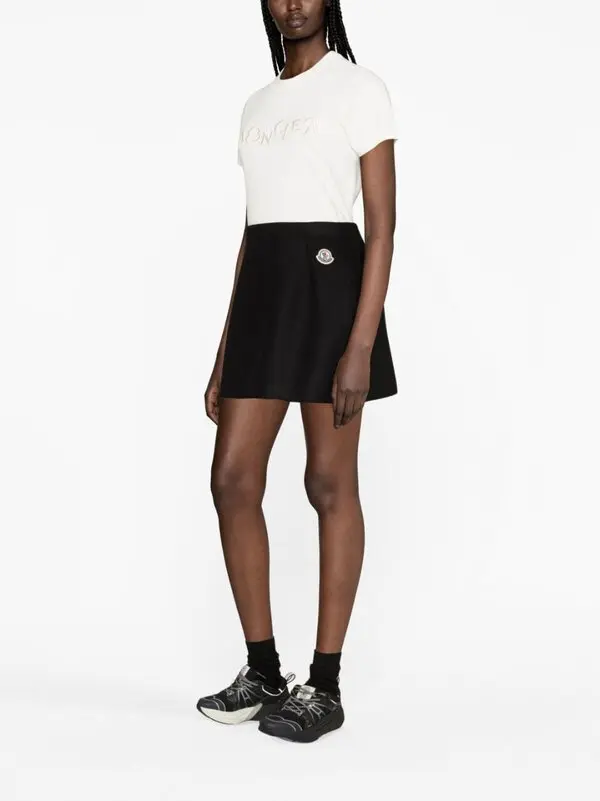 Moncler Wool-cashmere Miniskirt