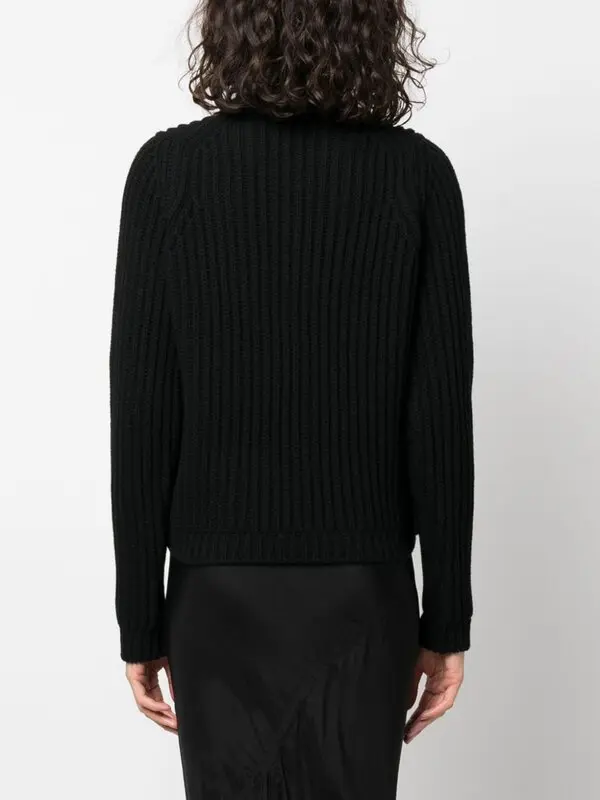 Off-White Ribbed Knit Layered Jumper