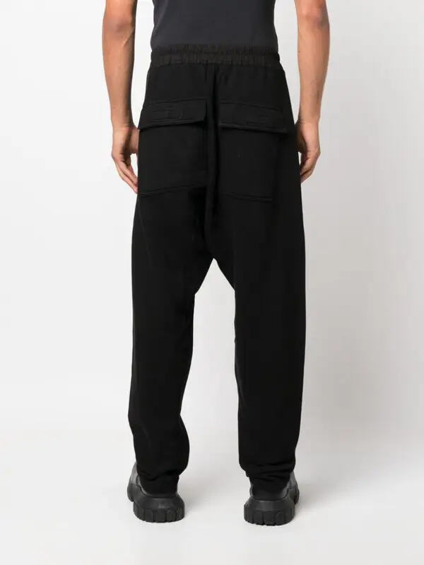 Rick Owens Drawstring-waistband Drop-crotch Trousers - Black