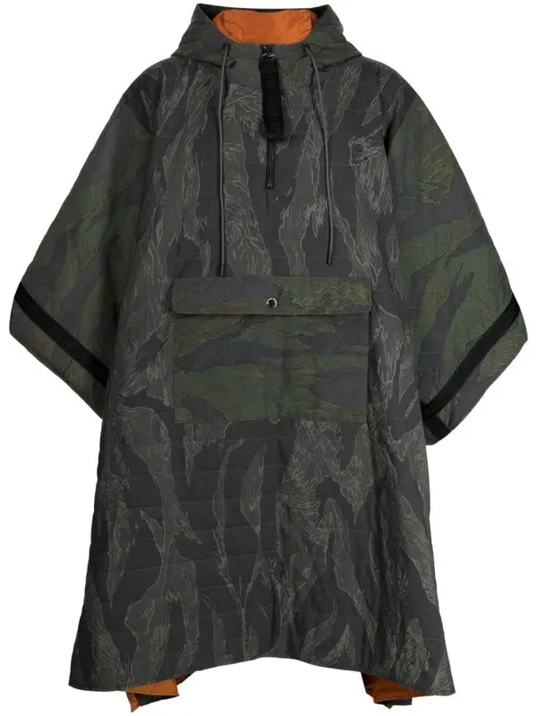 MOSTLY HEARD RARELY SEEN Camouflage Quilted Poncho