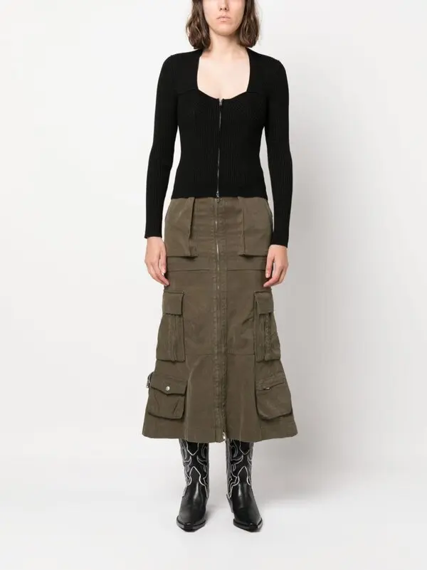 Isabel Marant Étoile Zelie Ribbed Zip-up Cardigan