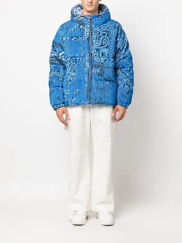 Khrisjoy Paisley-print Corduroy Padded Jacket