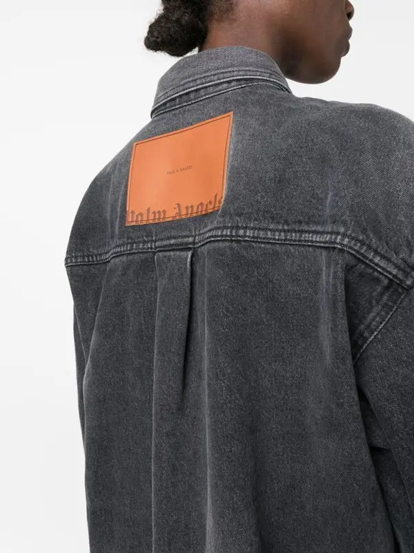 Palm Angels Logo-patch Denim Shirt