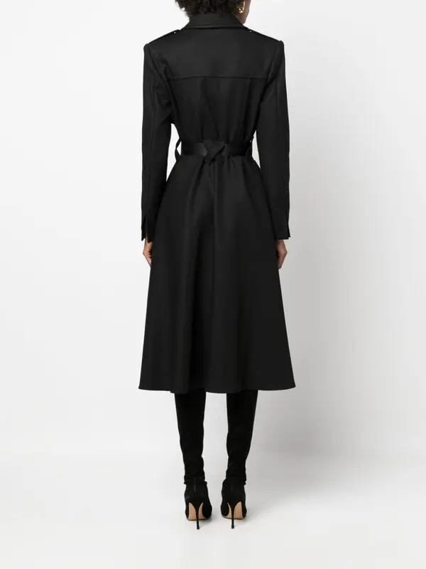 Elisabetta Franchi Logo-detail Belted Coat