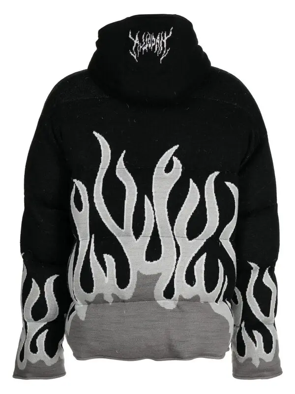 HACULLA. Up In Flames Zip-up Puffer Jacket - Black