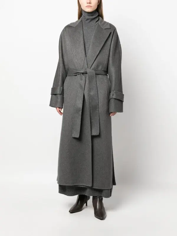 Brunello Cucinelli Cashmere Wrap Coat - Grey