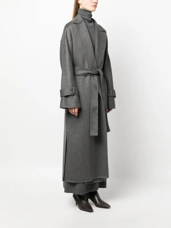 Brunello Cucinelli Cashmere Wrap Coat - Grey