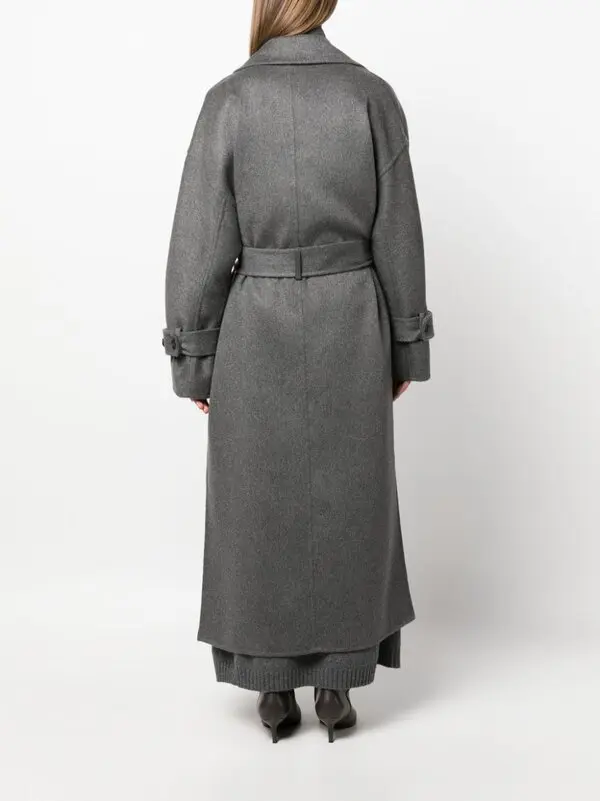 Brunello Cucinelli Cashmere Wrap Coat - Grey
