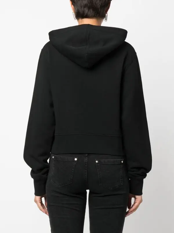 Palm Angels Cropped Photograph Print Hoodie