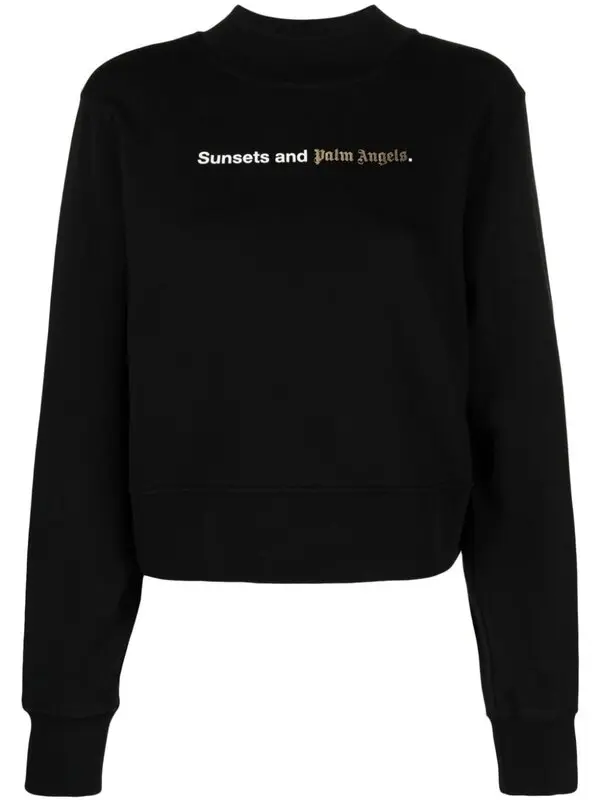 Palm Angels Sunsets-print Cotton Sweatshirt