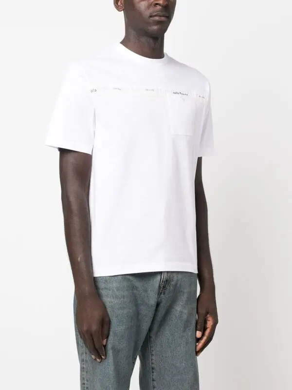 Palm Angels Logo-stripe Crew-neck T-shirt