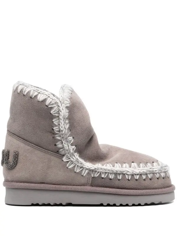 Mou Logo-appliqué Suede Ankle Boots