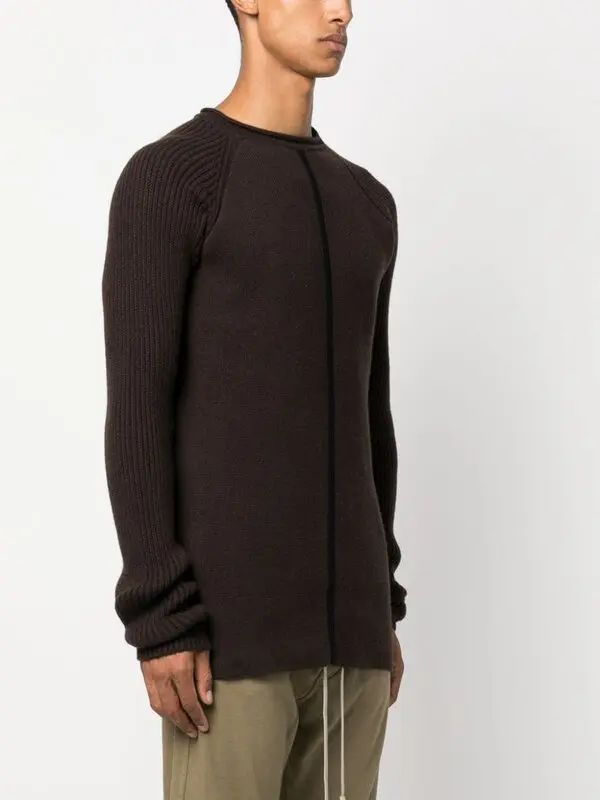 Rick Owens Wide-ribbed Crew-neck Jumper
