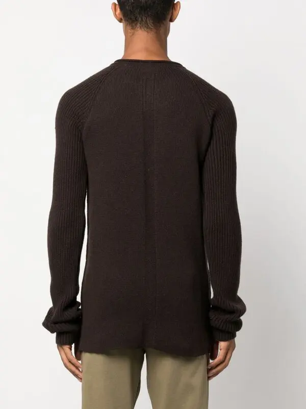 Rick Owens Wide-ribbed Crew-neck Jumper