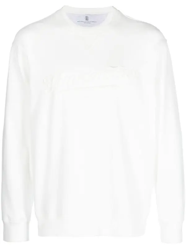 Brunello Cucinelli Logo-embroidered Cotton Sweatshirt