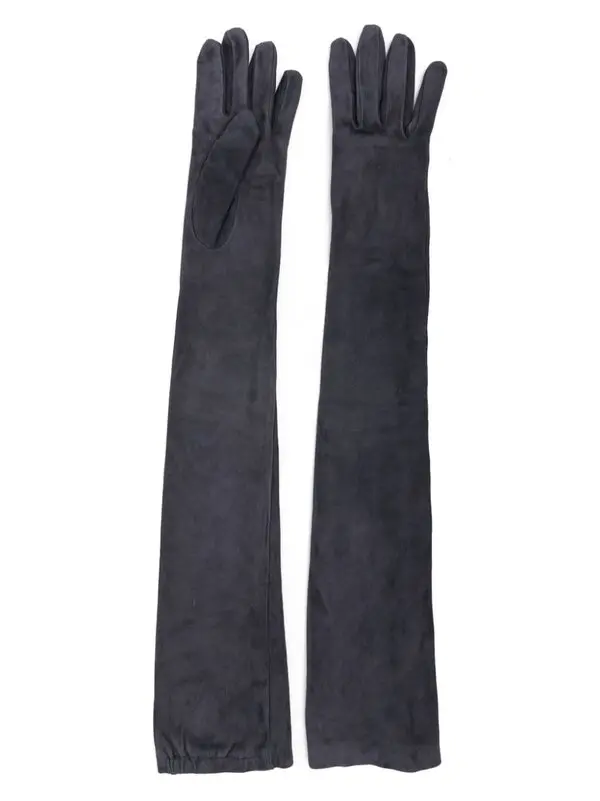 Brunello Cucinelli Full-finger Long Suede Gloves - Grey