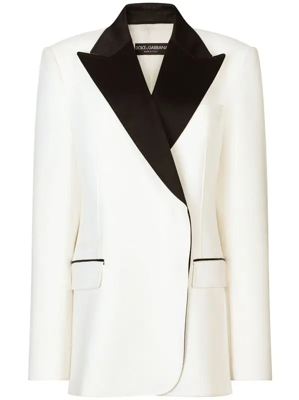 Dolce & Gabbana Peak-lapel Single-breasted Blazer - White